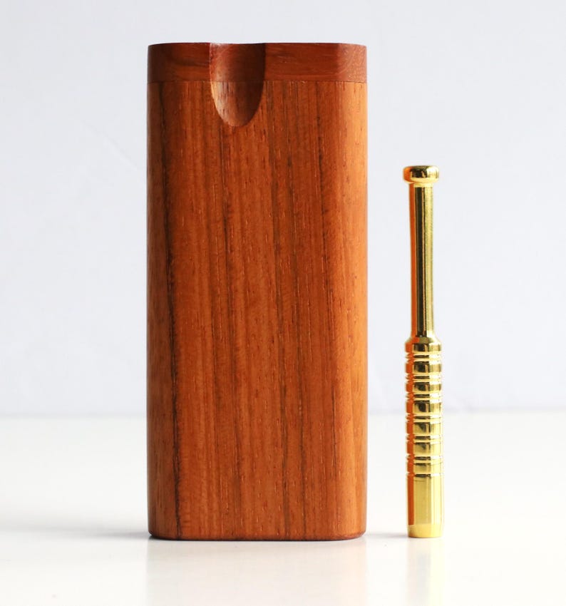 4" Brazilian Cherry Wood Dugouts & One Hitter Pipes- Slider and Swivel ...