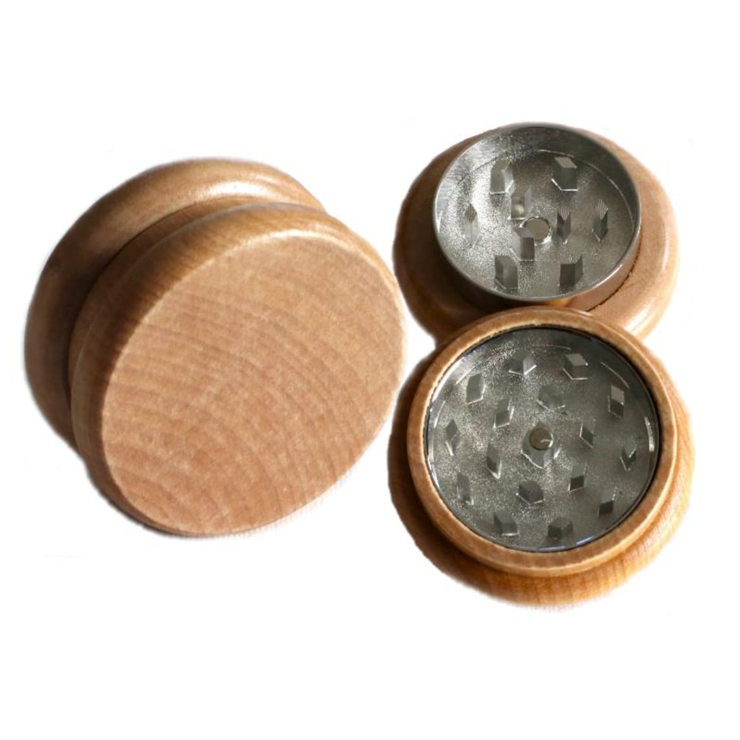 2" Wood Grinder- 2 Piece Small Efficient Herb Grinder - Etsy