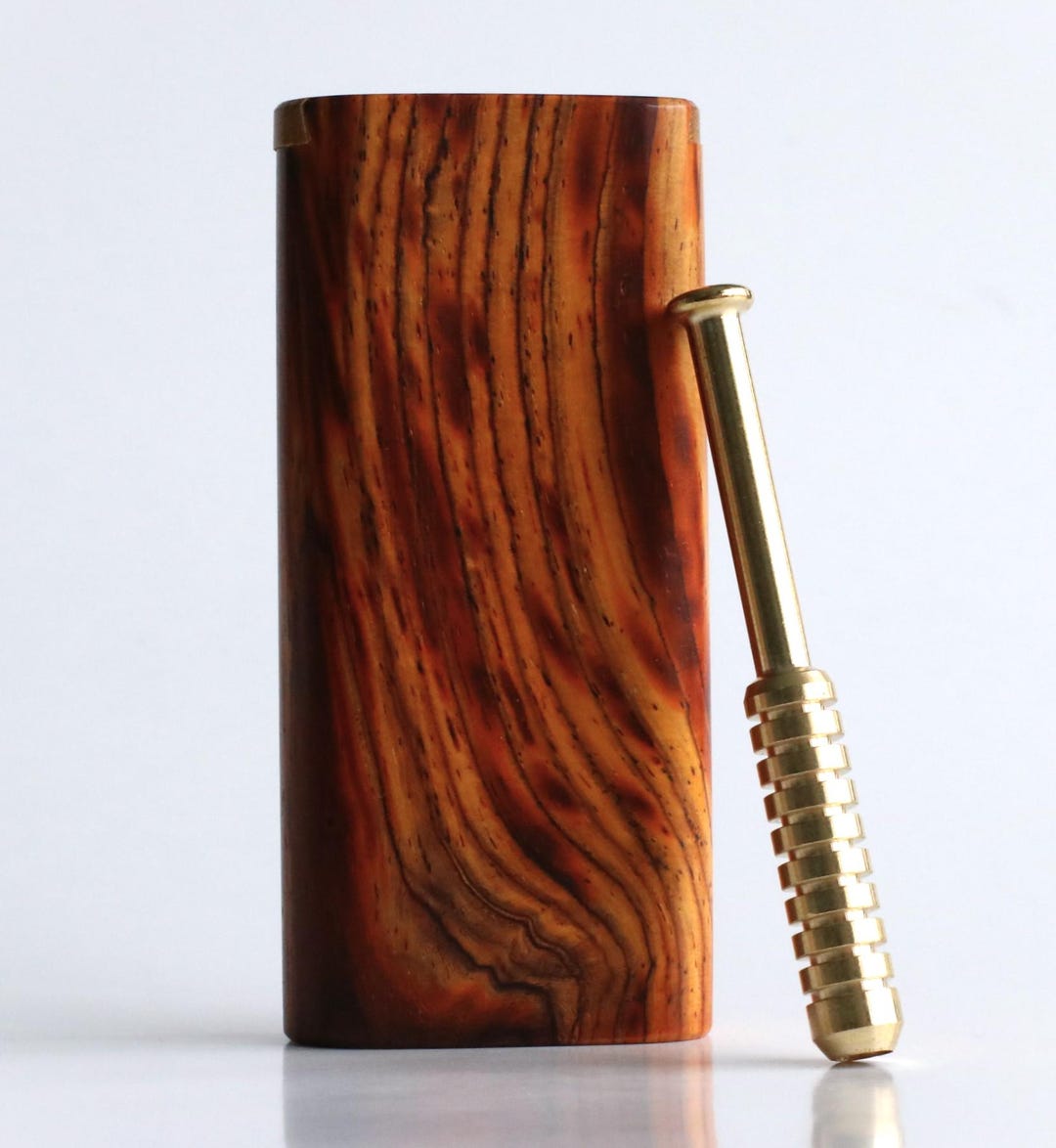 4" Cocobolo Wood Dugout & Brass One Hitter Pipe- Classy Gift for ...