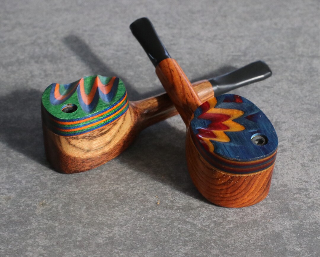 4" Swivel Lid Wood Pipe-handcrafted American Smoking Pipe-dc-2-quality ...