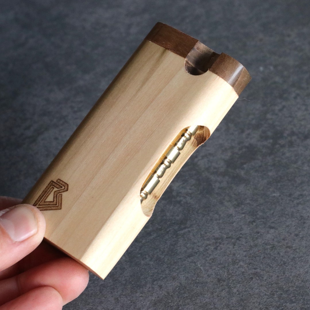 Exotic Wood Dugout-exposed One Hitter Cutaway-self-locking Lid-brass ...