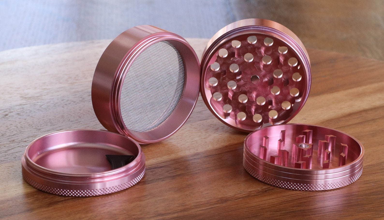 Pink Herb Grinder Set: 2.5" Grinder & Spring Loaded One Hitter - Etsy