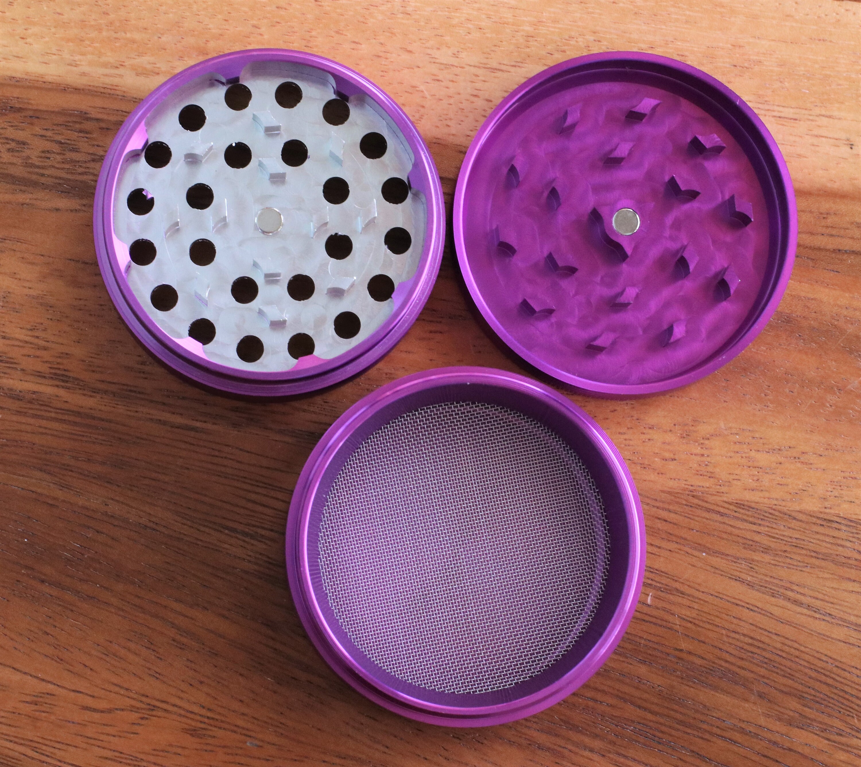 Purple Herb Grinder 2.5 4 piece Herb Crushing Grinder | Etsy
