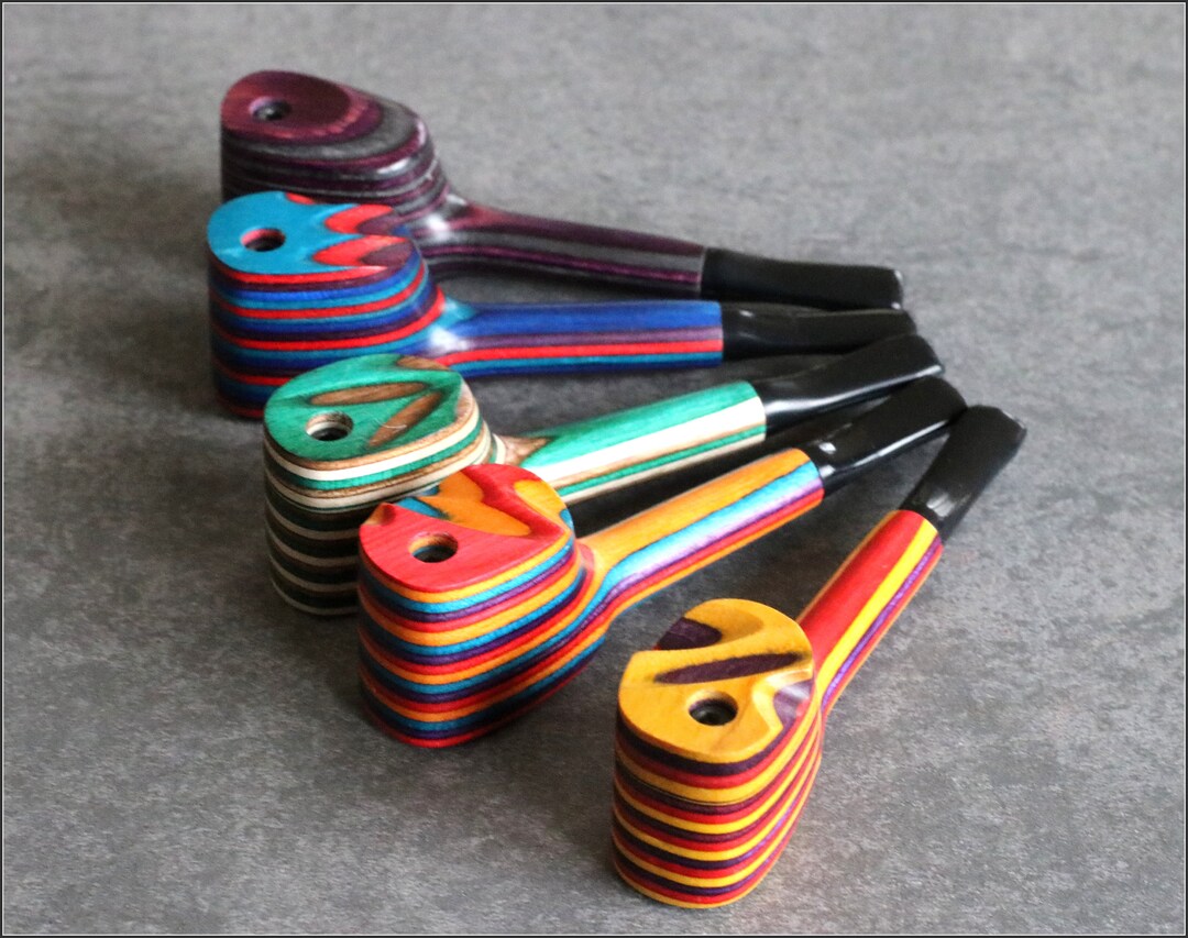 4 Colorful Rainbow Wood Pipe R9 RBSWIVEL Swivel Lid - Etsy