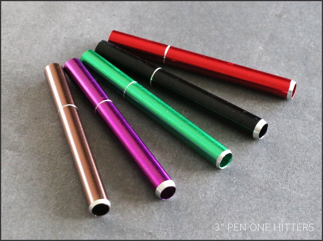 3 Stylish Metal One Hitters 5 Colors Straight One Hitter for Dugouts ...