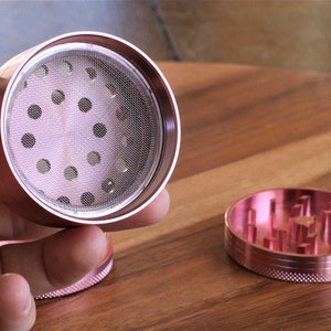 The Pink Collection- Pink 2.5" Herb Grinder & 4" Pink Glass Multi ...