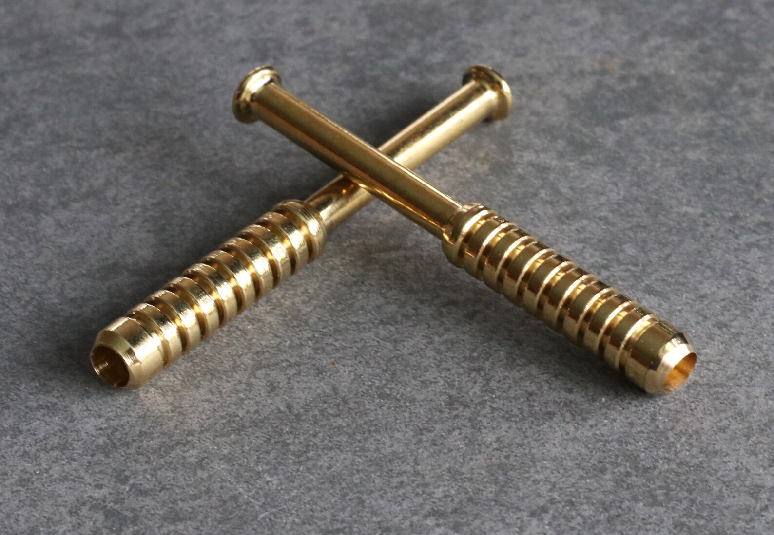 2 & 3 Brass One Hitter Bats Solid Brass Lasts a Lifetime-yes-these Are ...