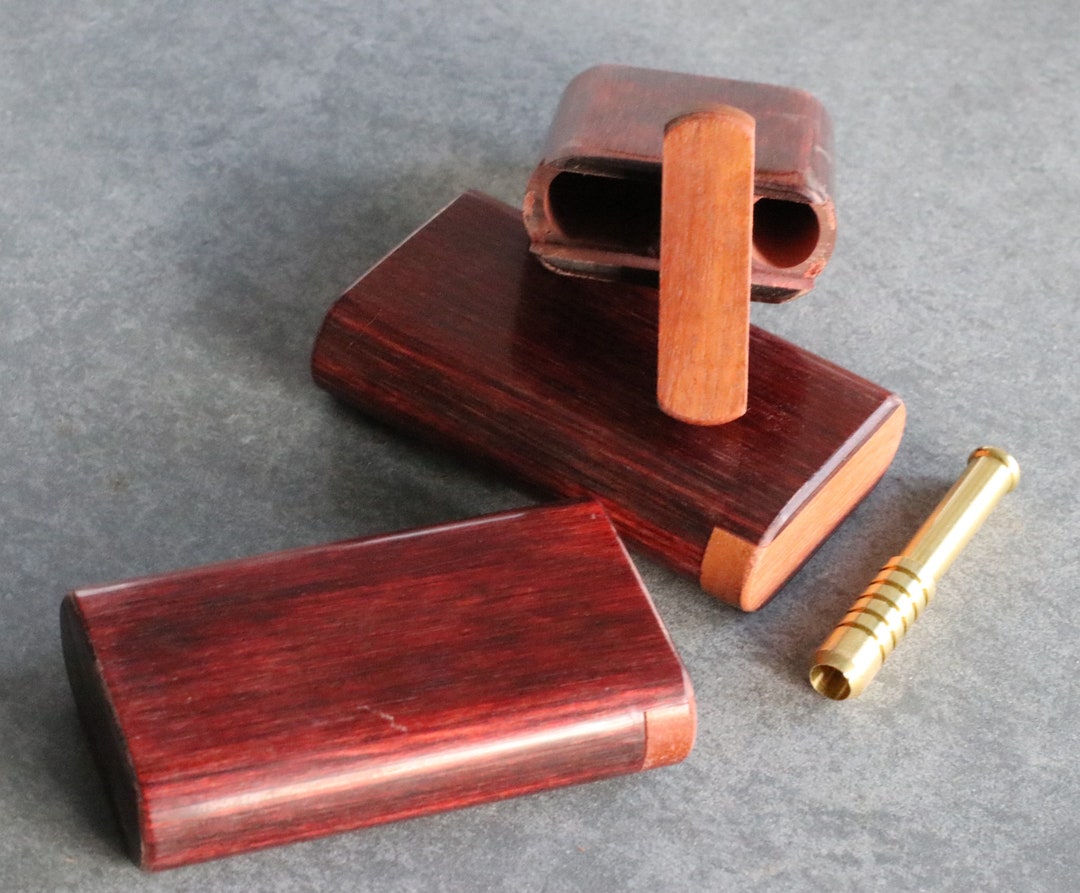 Diamond Wood Snap Lock Dugouts-merlot-one Hitter Pipe Included - Etsy