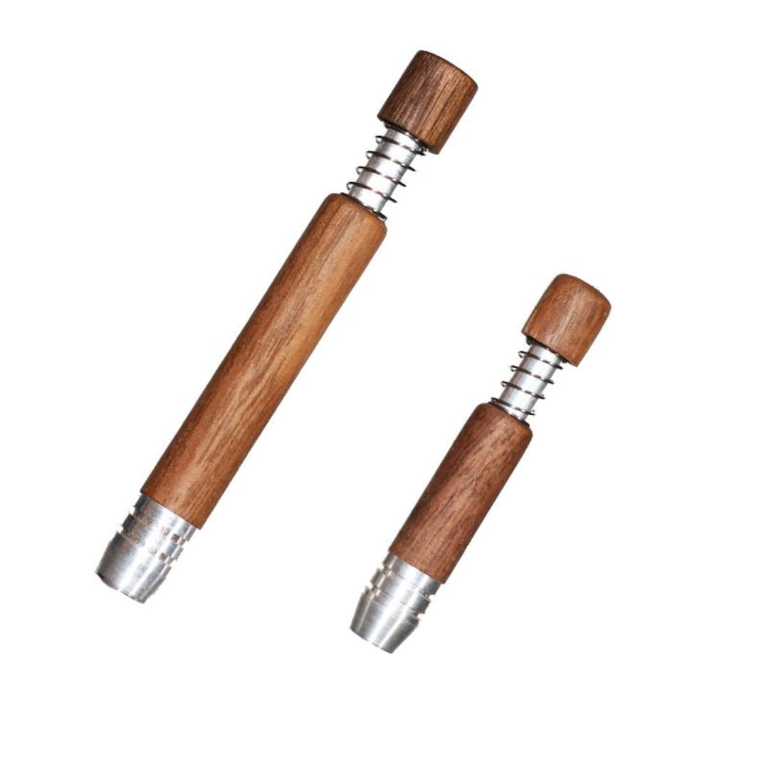 2" & 3" Spring Loaded Walnut One Hitter- Self Ejection Cleaning System ...