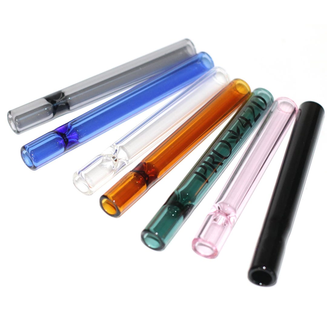 4" Glass Multi Hitter Pipe: Extra Thick, 7 Colors - Etsy