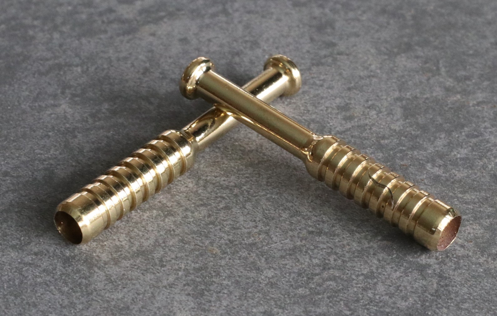 2 & 3 Brass One Hitter Bats Solid Brass Lasts a Lifetime-yes-these Are ...