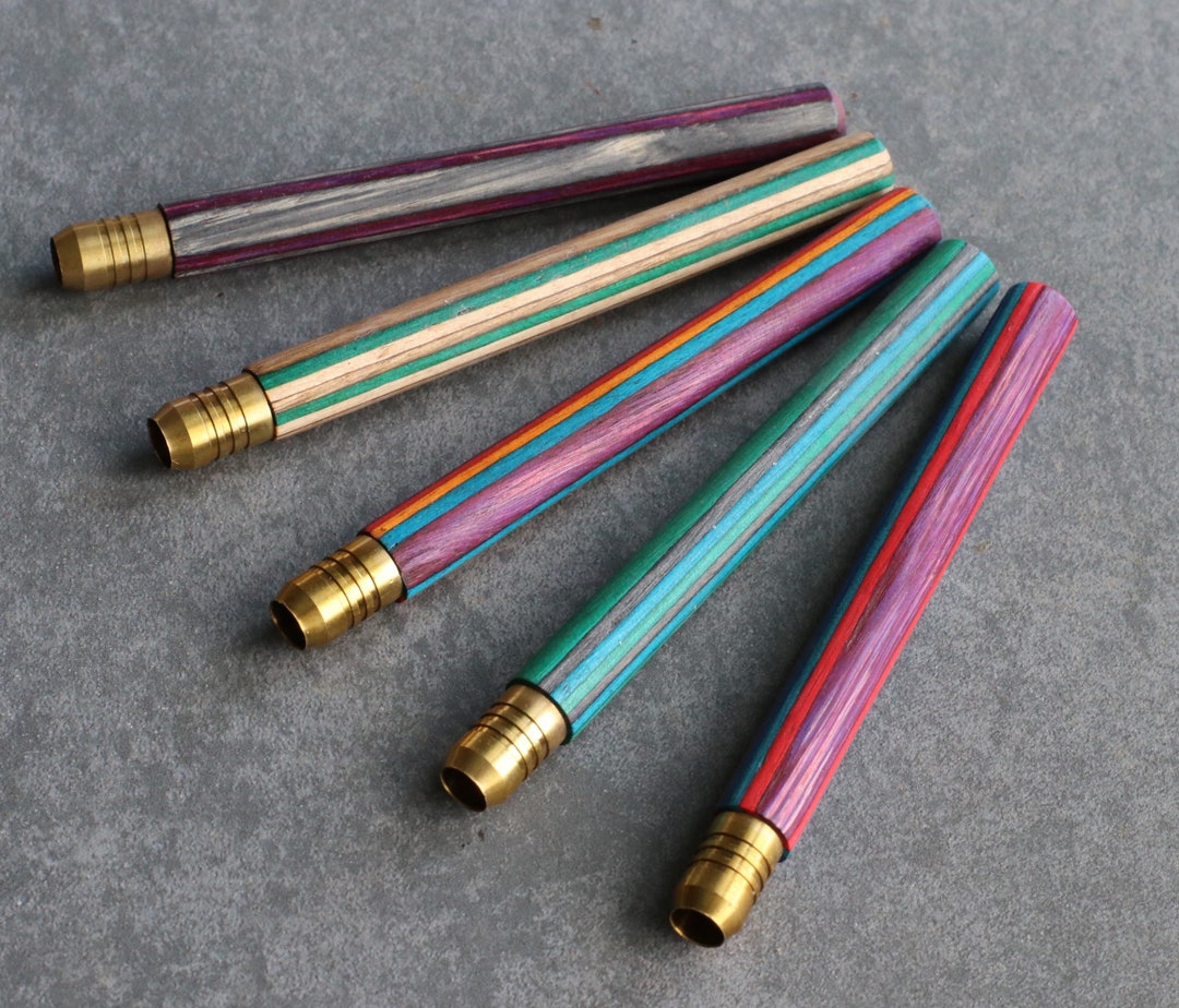 4" Rainbow Color Wood One Hitters - Etsy