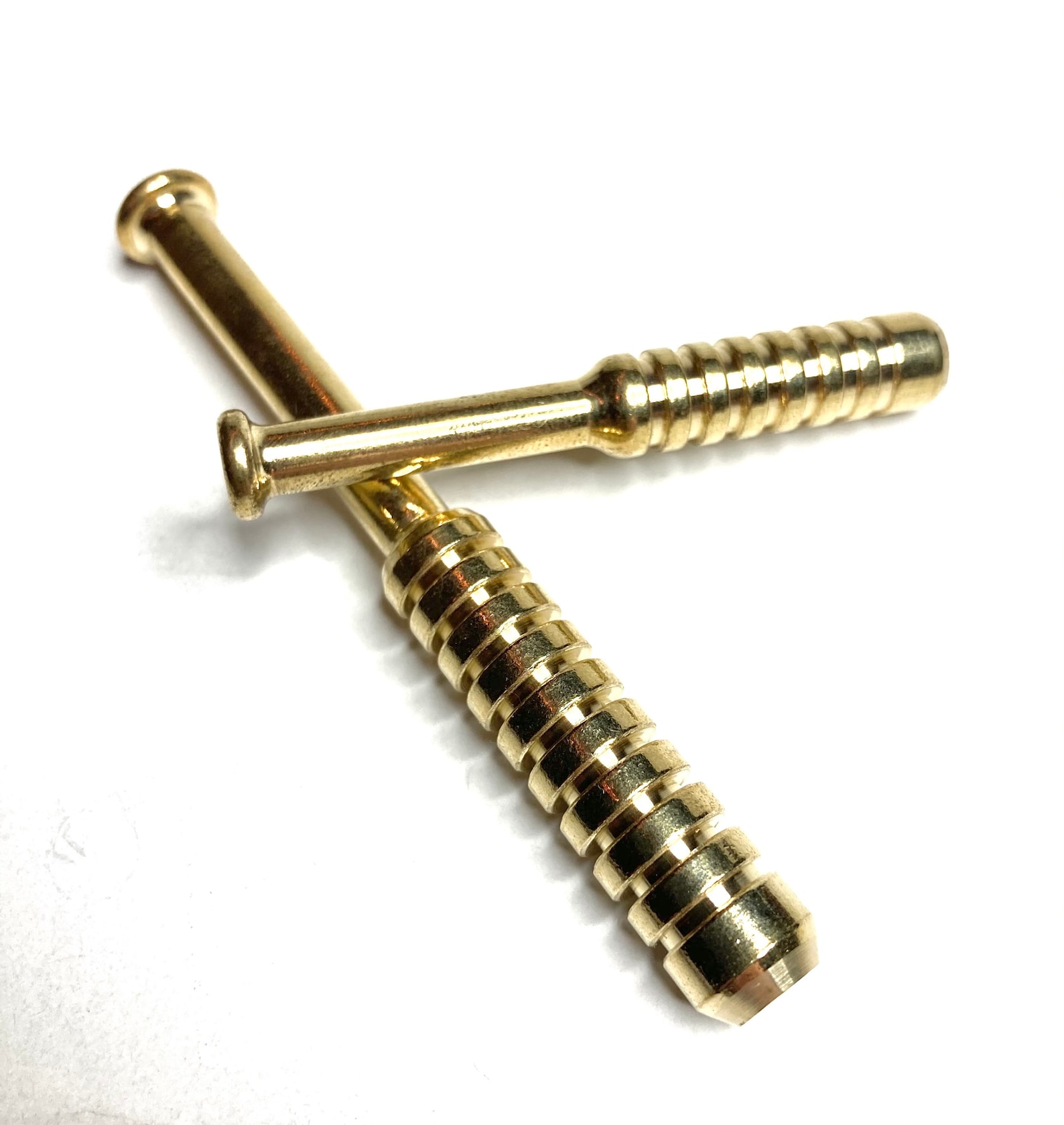 2 & 3 Brass One Hitter Bats Solid Brass Lasts a Lifetime-yes-these Are ...