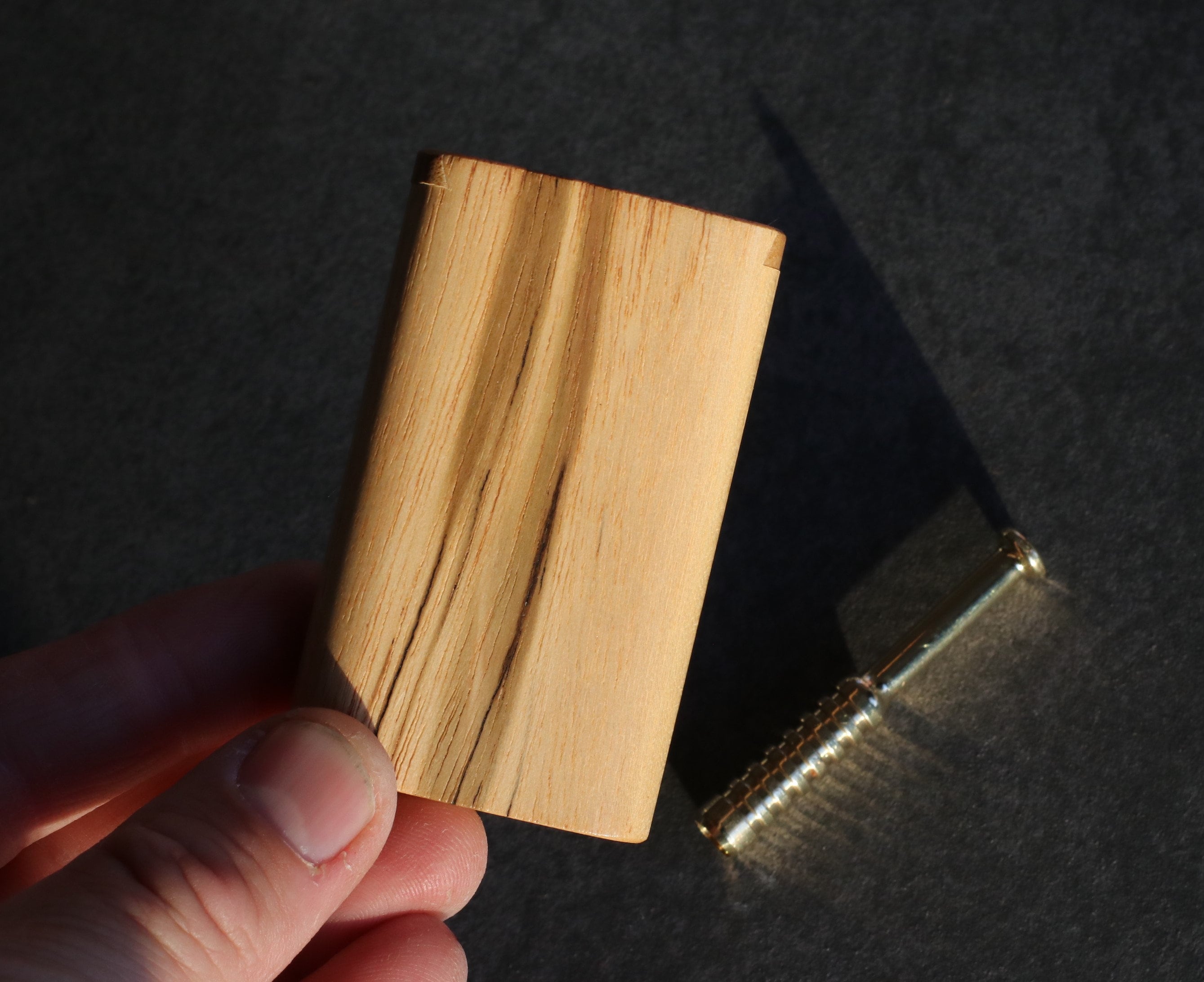 Beautiful Teak Dugout & Brass One Hitter Pipe Classy Gift for - Etsy