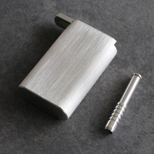 3" Metal Slider Lid Dugout & One Hitter Pipe- Unique Heavy Duty ...
