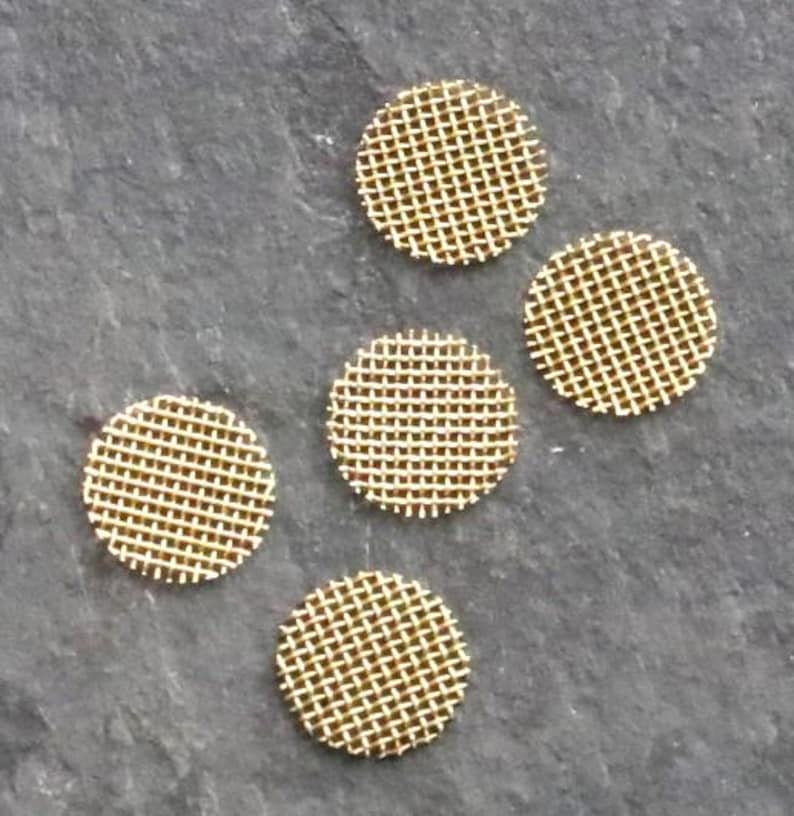 Brass Screens X 5- Tiny Brass Screens for One Hitter Pipes .25 ...