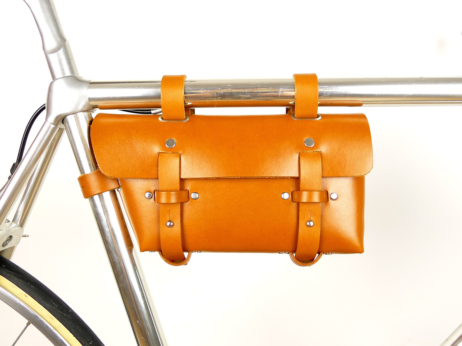 Leather Bicycle Bag Bike Bag crossbar Bag Bicycle Tool Bag - Etsy