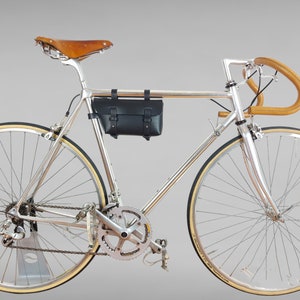 Leather Bike Frame Bag, Personalized Bicycle Tool Bag - Etsy