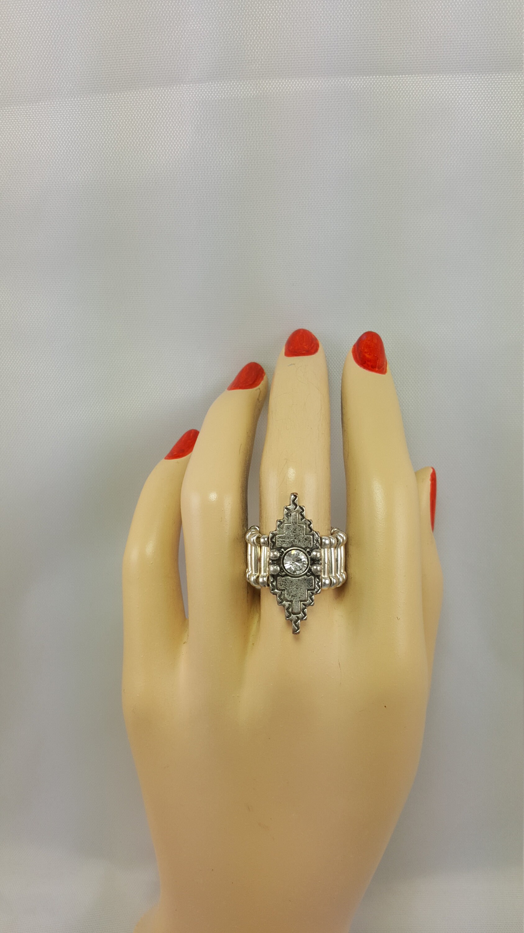 10 styles/Crystal & Silver Stretch Rings Collection | Etsy