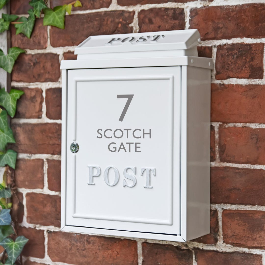 Stone Wall Mounted Secure Post & Parcel Box: Personalisation Avaliable ...