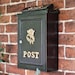 Robust Black and Gold Rose Wall Mounted Post Box/ Rose Design, Elegant ...