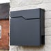 Personalised Contemporary Grey Metal Post Box VERSION 1, Lockable ...