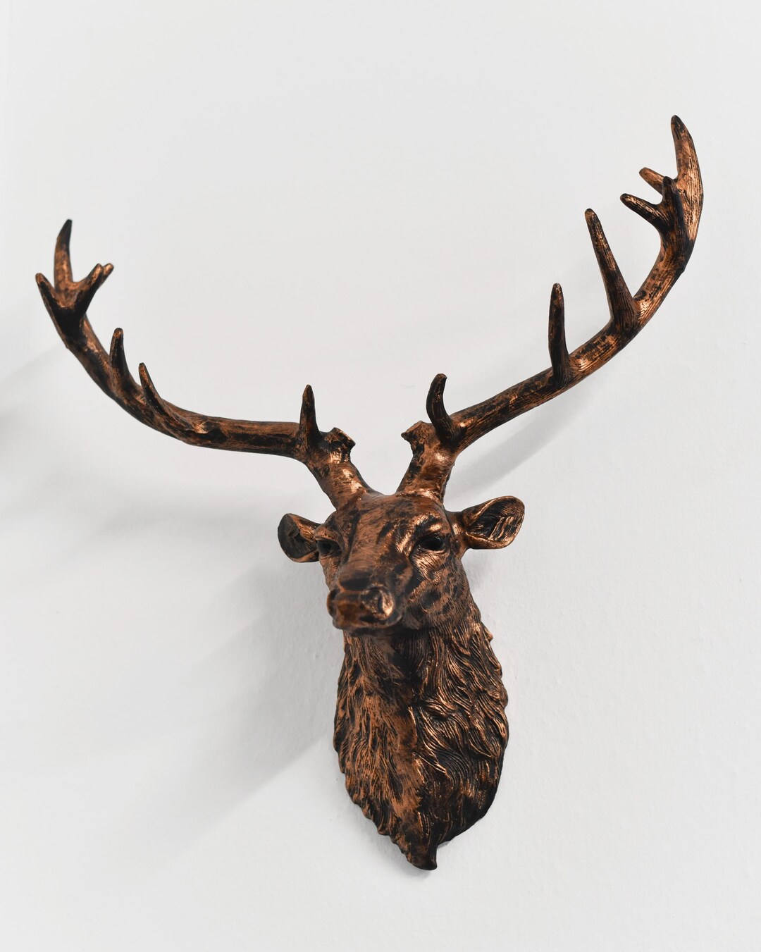 Cast Aluminium Stag Bust | Verdigris, Copper, Bronze, Wall Mounted ...