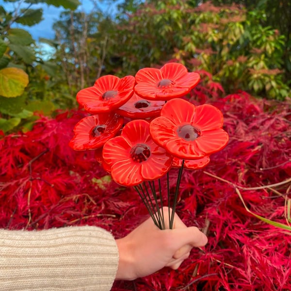 Poppy Ornaments - Etsy UK