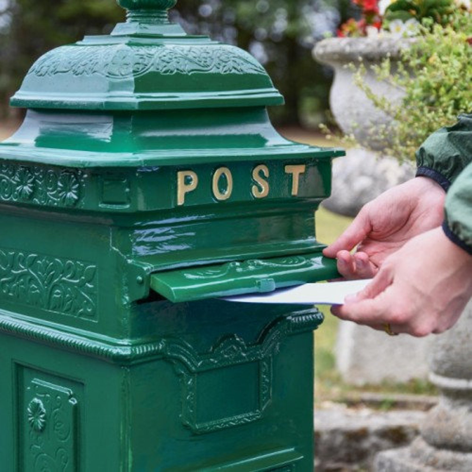 Woodland Ivy Green Camden Deluxe Free Standing Post Box/ - Etsy UK