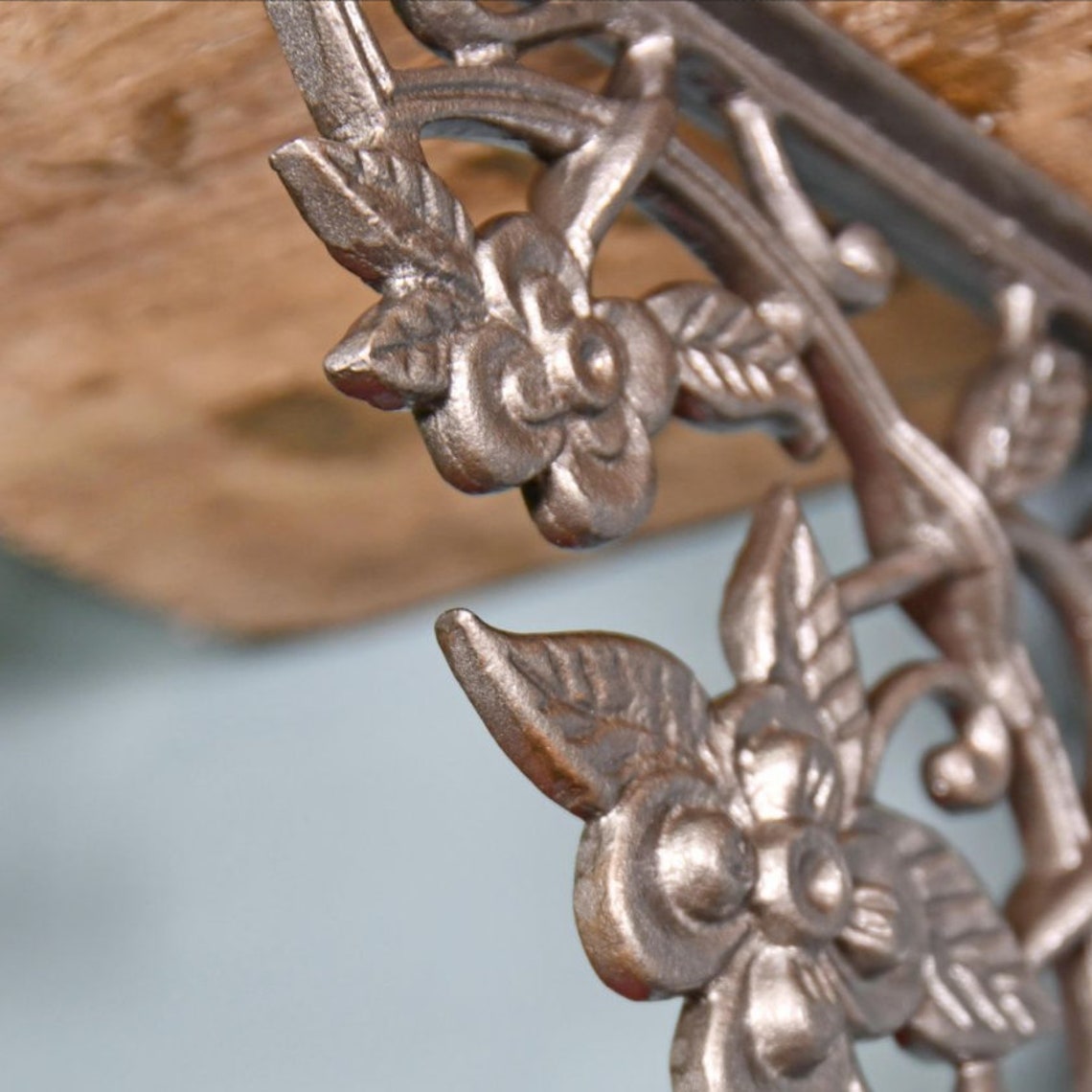 Flowers and Vines Cast Iron Shelf Bracket - 20cm X 21cm, Home ...