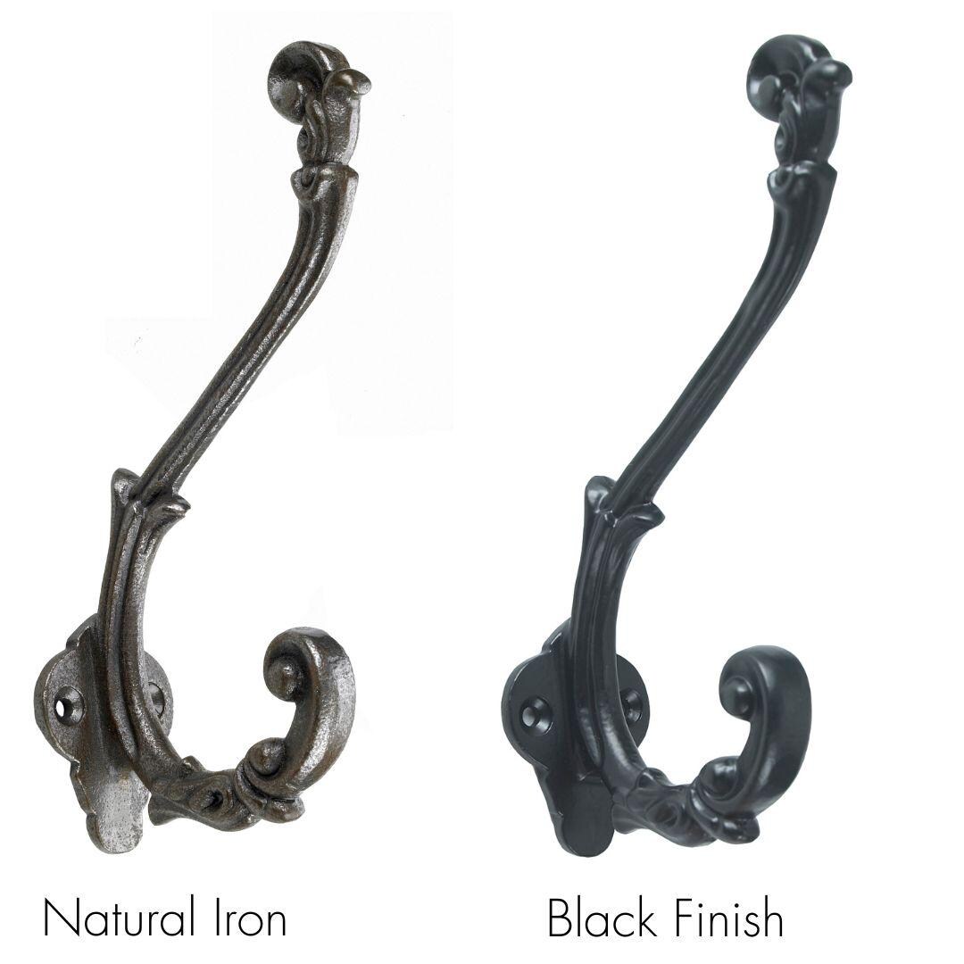 Cast Iron Gothic Scroll Coat Hook, Traditional Ornate Scroll Ironwork ...