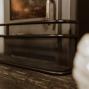 Black Low Fireside Steel Fender Guard, Two Sizes Available, Fireside ...