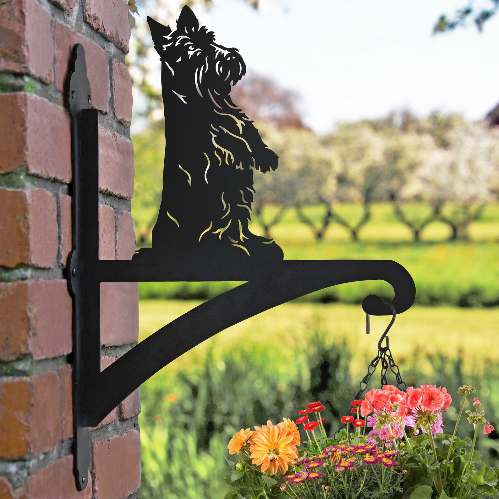 Scottish Terrier Hanging Basket Bracket/westie Gift/ Dog Owners Gift ...