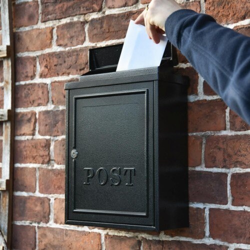Black 'POST' Wall Mounted Post Box/hand Painted - Etsy UK