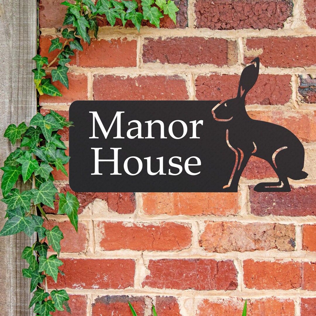 Personalised Hare House Name Sign, House Name Sign Address, Robust ...