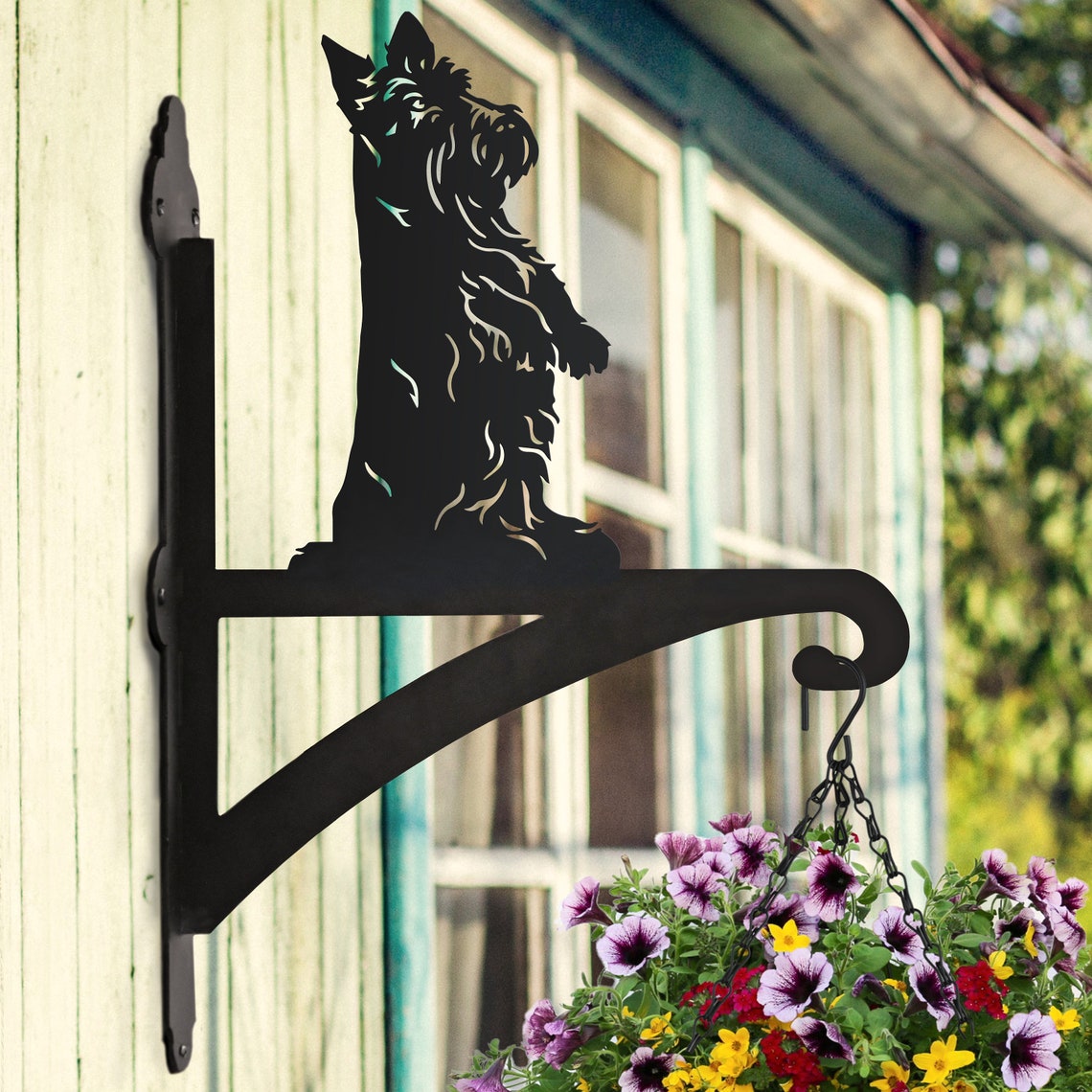 Scottish Terrier Hanging Basket Bracket/westie Gift/ Dog Owners Gift ...