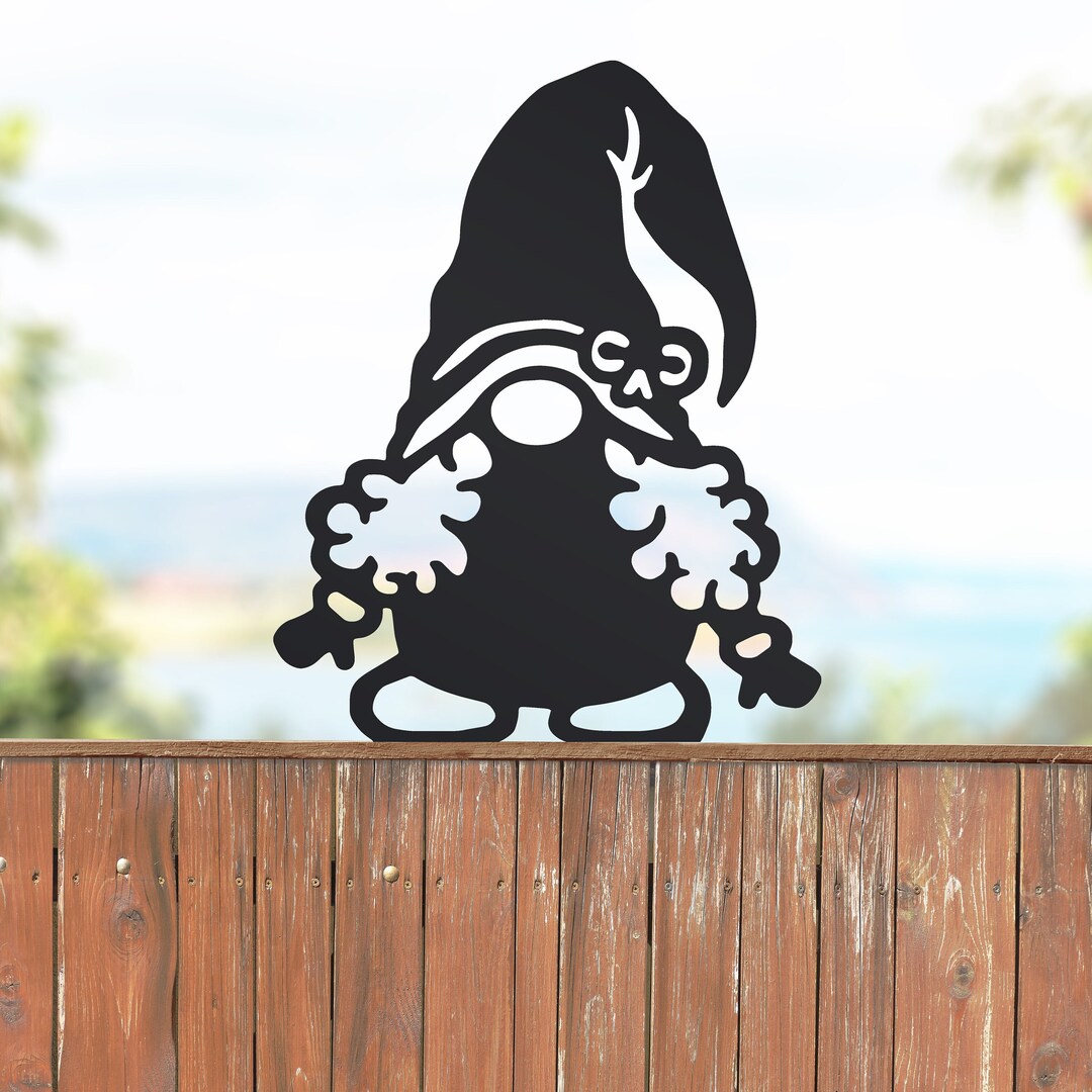 Black Gonk With Hat Fence Topper/ Christmas, Winter Solstice, Gonk ...