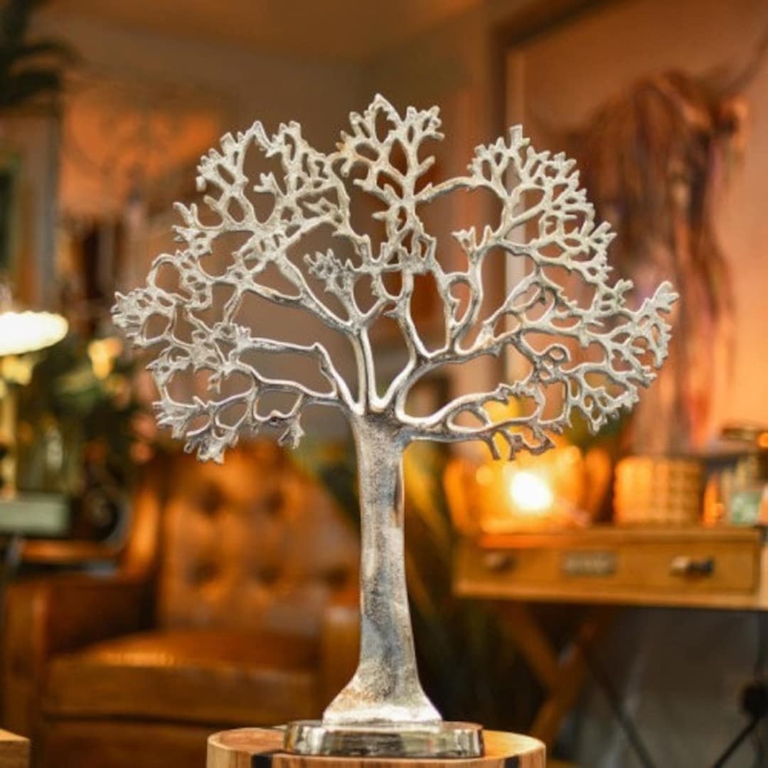 Antique Silver Tree of Life Interior Ornament, Home Decor, Home ...