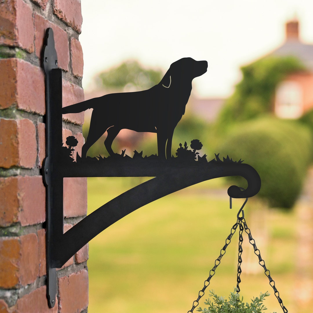Labrador Hanging Basket Bracket, Garden Decoration, Lab Dog Owners/ Dog ...