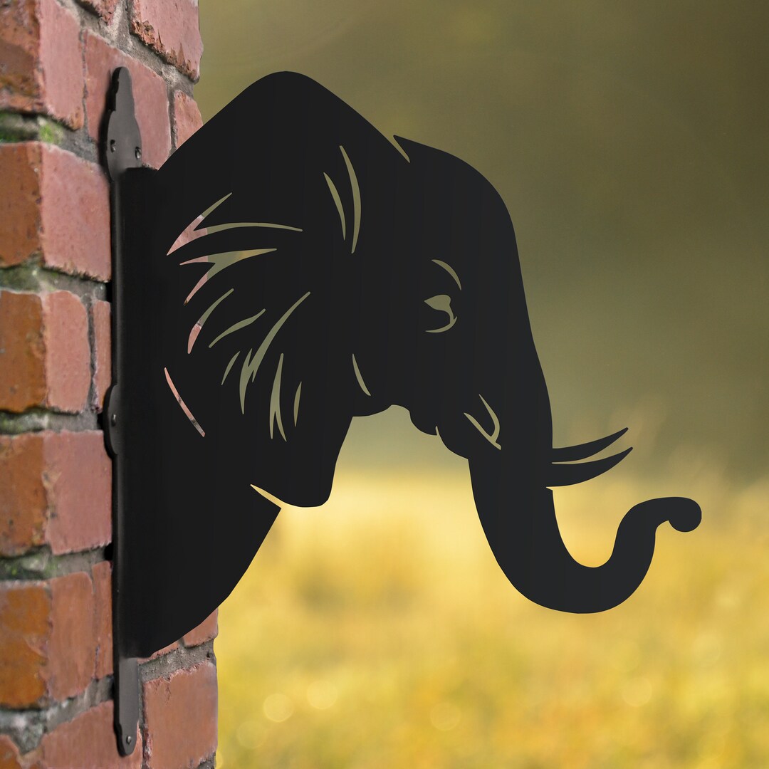 Elephant Trunk Iron Hanging Basket Bracket/ Elephant Lovers Gift ...
