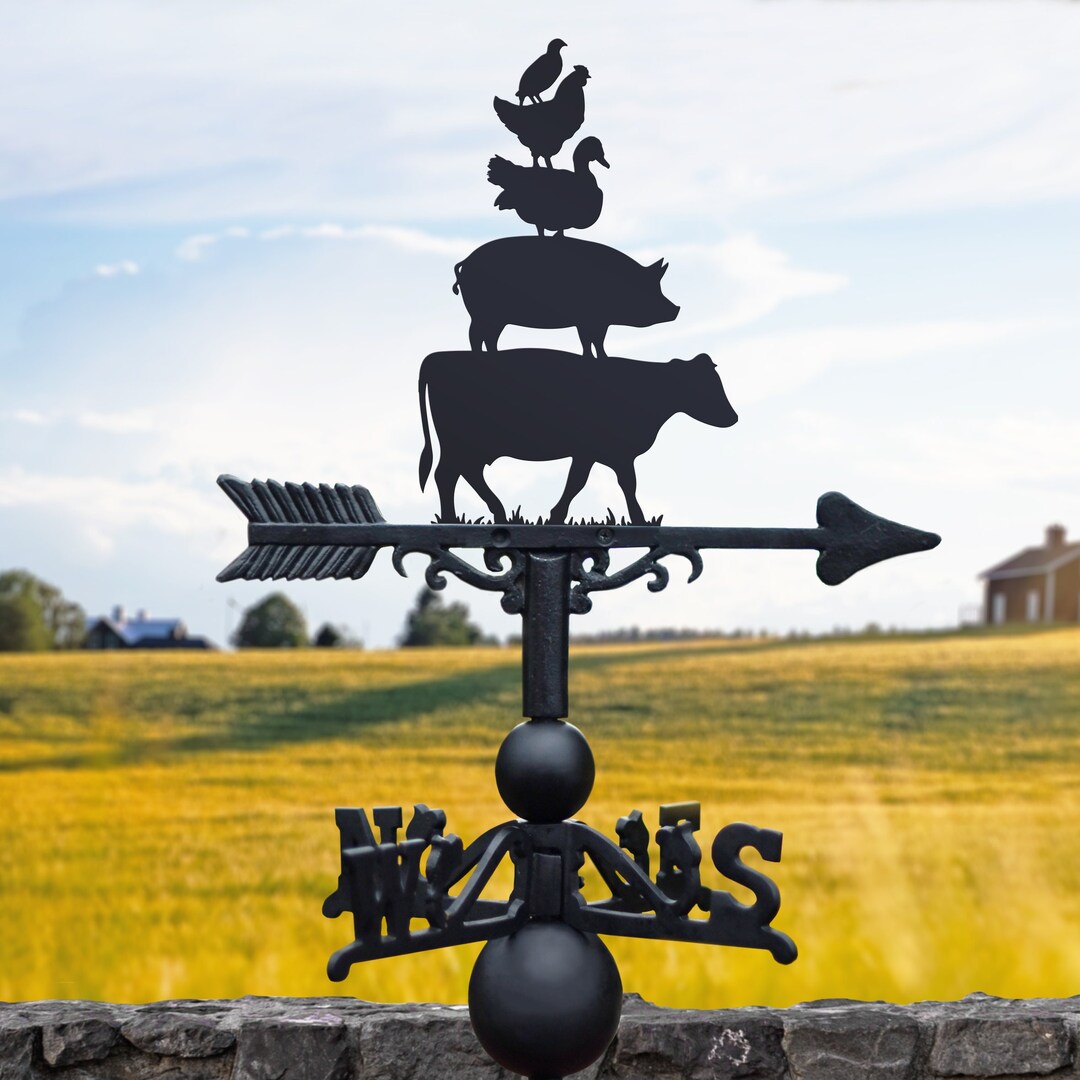 Farm Animal Stack Weathervane/ Farmyard, Farmer, Countryside, Country ...