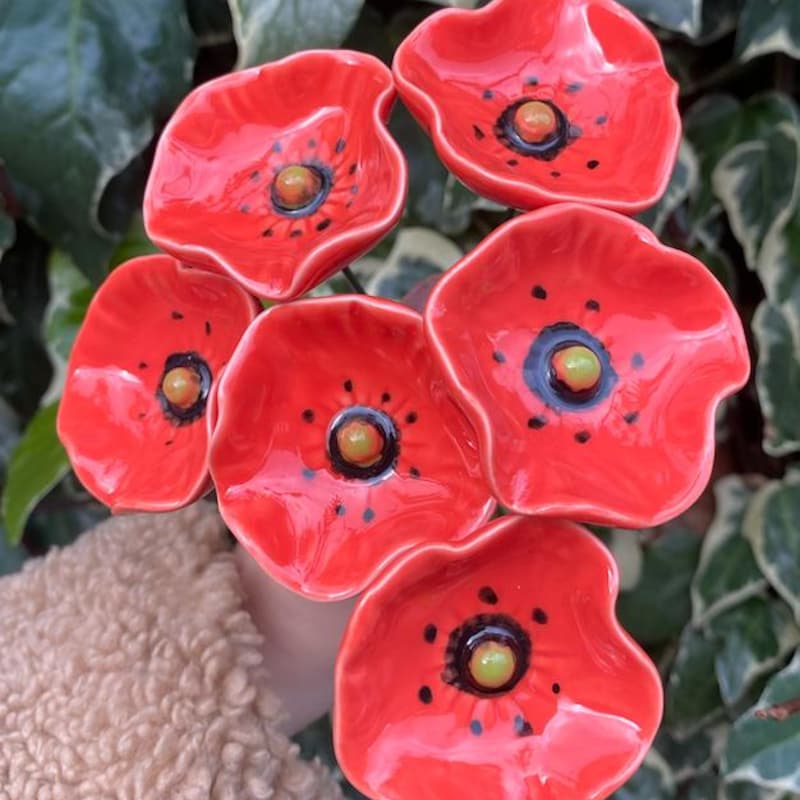 Ceramic Poppy - Etsy UK