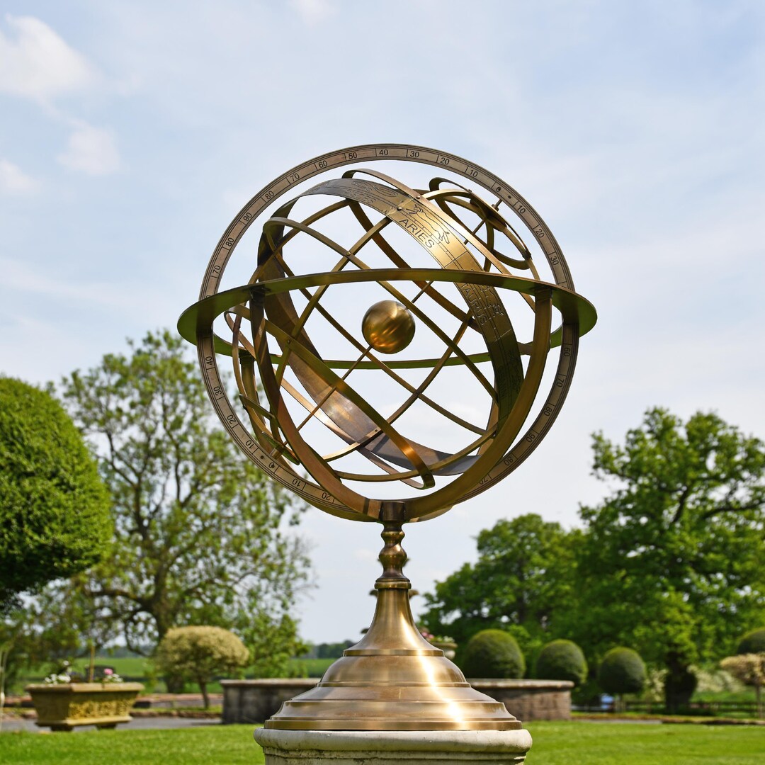 Hand Cast Armillary Sundial (three Sizes Available) Sundial, Garden ...