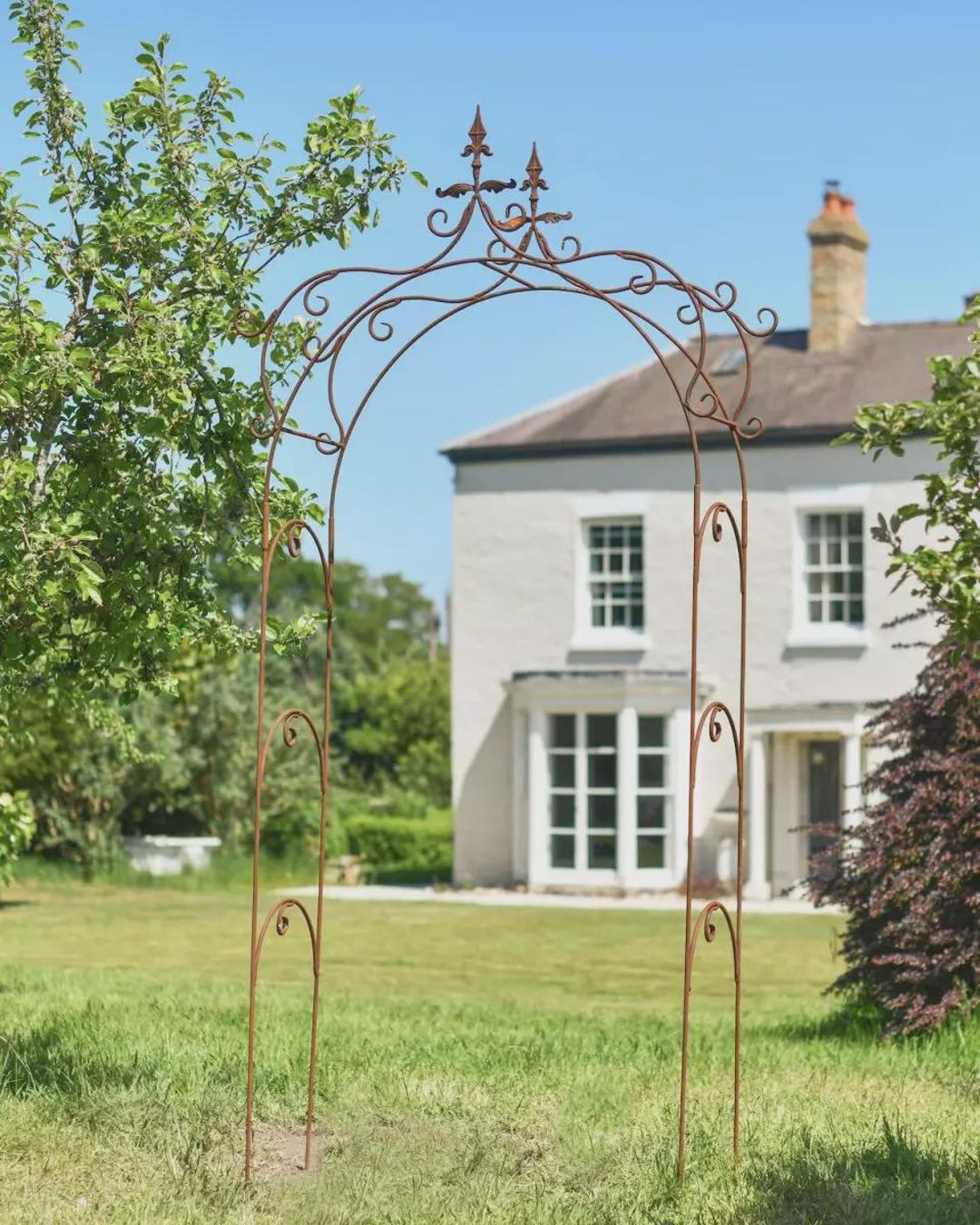 Rustic Scroll Rose Arch, Garden Arch, Trellis, Country Garden, Steel ...