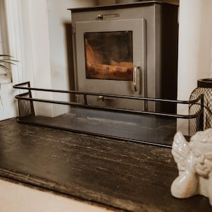 Black Low Fireside Steel Fender Guard, Two Sizes Available, Fireside ...