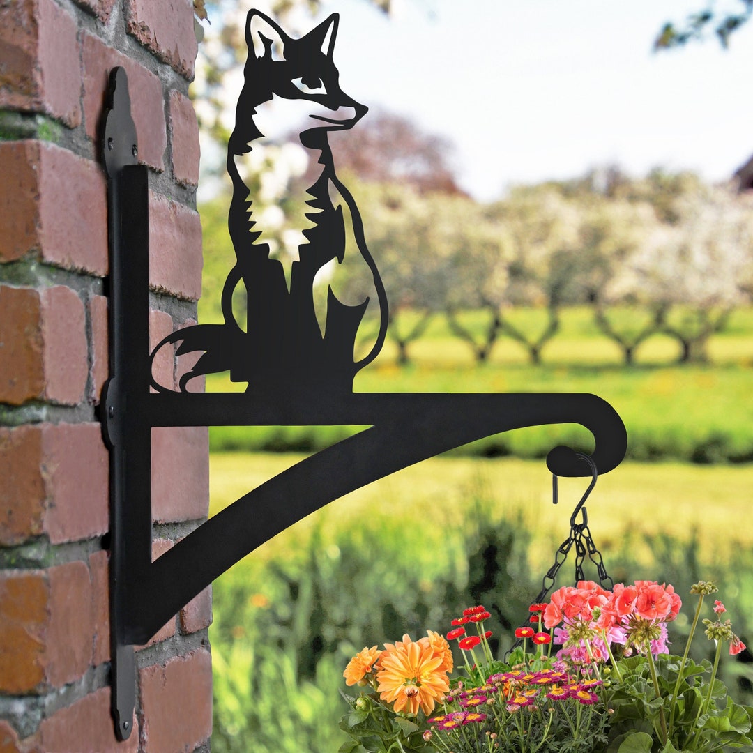 Sitting Fox Hanging Basket Bracket/ Fox & Hound/ Fox Gift/ Bespoke ...