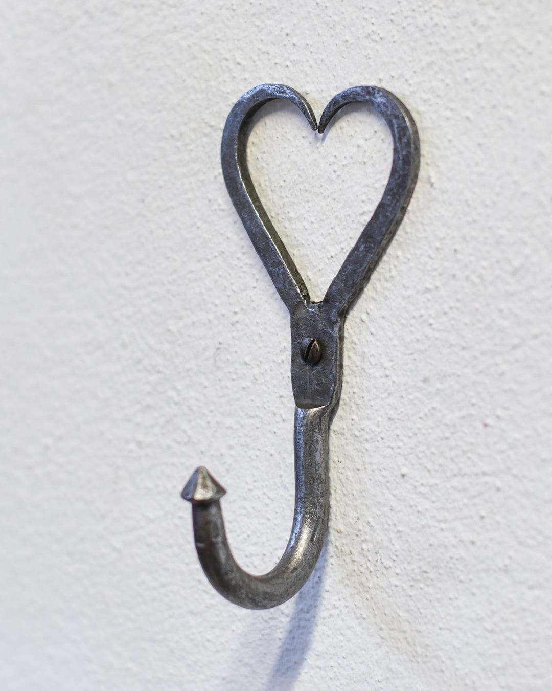 Hand Forged Wrought Iron Heart Hook: Rustic Home Decor - Etsy UK