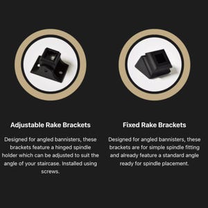 Matte Black Plain Stair Spindle/available With or Without Brackets ...