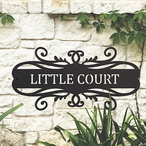 Personalised Scroll Design Iron House Name Sign/ New Home, Address Sign ...