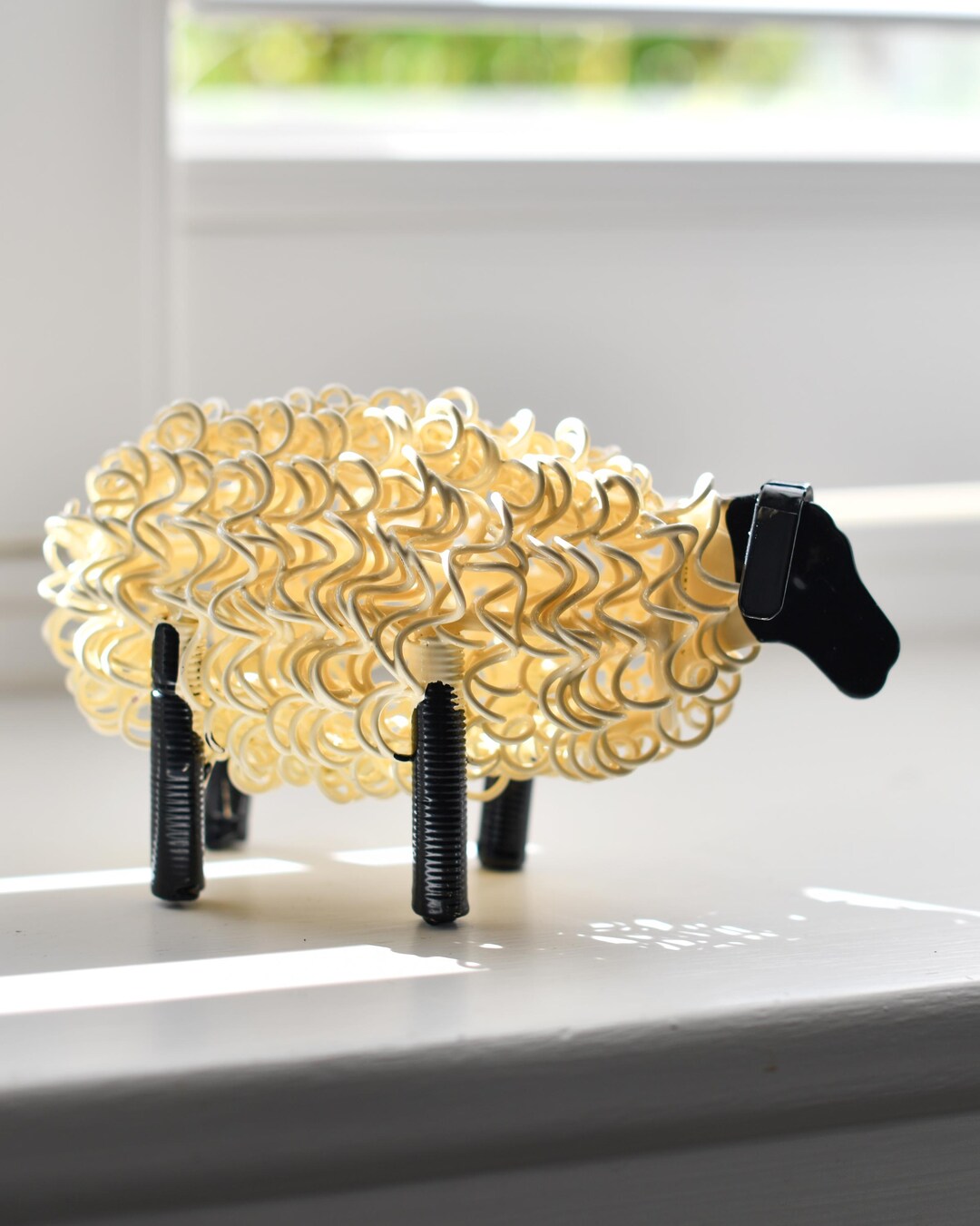 Coloured Recycled Metal Mini Sheep Sculpture, Fun & Unique Farm Animal ...